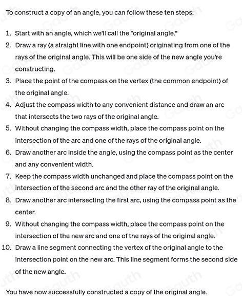 Solved Instructions Match Each Step With The Correct Ordered Description For How To Construct