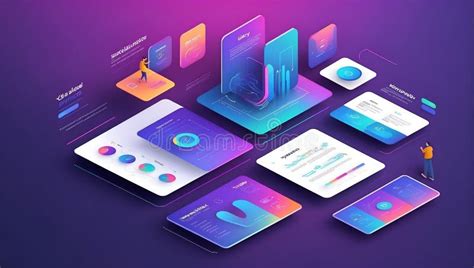 Sculptedspectrum Crafting Sleek Ui Ux Perfection Ai Generate Stock Illustration Illustration