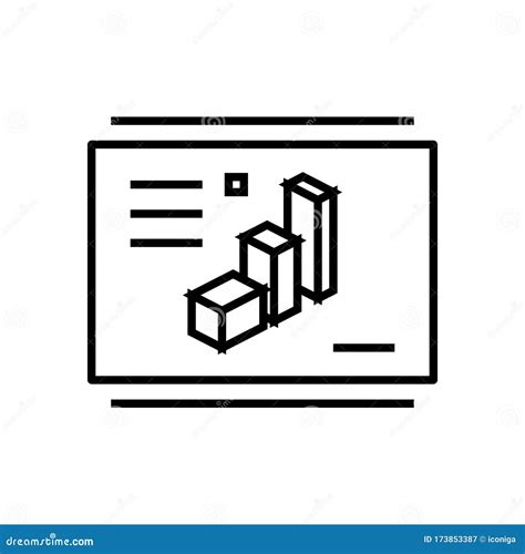 Increasing Data Line Icon Concept Sign Outline Vector Illustration Linear Symbol Stock