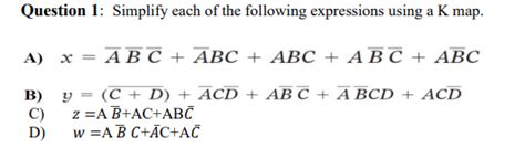 Solved Question 1 Simplify Each Of The Following Chegg Com