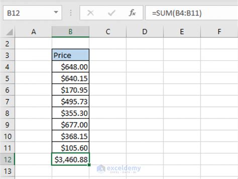 How To Sum A Column In Excel Methods ExcelDemy