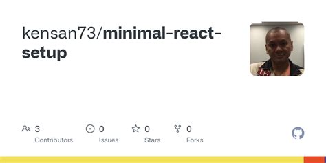 Github Kensan73minimal React Setup