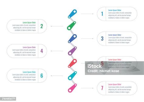 7단계 정보 템플릿 체인 인포 그래픽 템플릿 매거진 사업 연간 보고서 인터넷 편물 교육 인포 그래픽 템플릿 개념에 대한 스톡 벡터 아트 및 기타 이미지 Istock