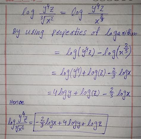 Solved Expand The Logarithm Fully Using The Properties Of Logs Express The Final Answer In