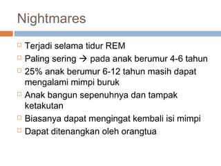 GANGGUAN TIDUR PADA ANAK | PPT