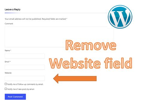 how to remove website url field from comment form in wordpress