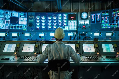 premium photo a man in an engineering uniform sits in front of