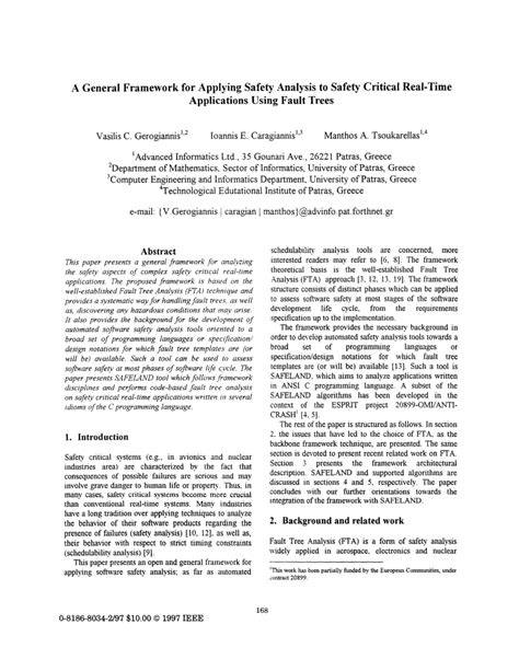 Pdf A General Framework For Applying Safety Analysis To Safety