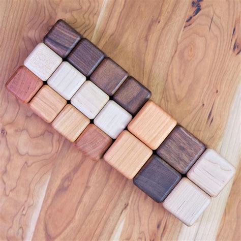 Wood Building Blocks 24 Pieces Tri Color And Multi Size Etsy In 2025