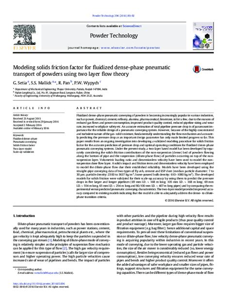 pdf modeling solids friction factor for fluidized dense phase