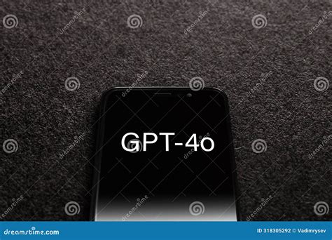 Gpt 4o Logo On Screen Smartphone On Black Textured Background Astana