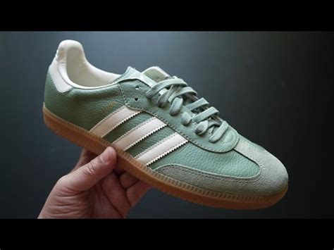 Adidas｜アディダス｜samba Og Silver Green ｜ Unboxing And Review Ie7011 Youtube