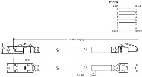 Xs5 Xs6 Industrial Ethernet Cables Dimensions Omron Industrial Automation Australia