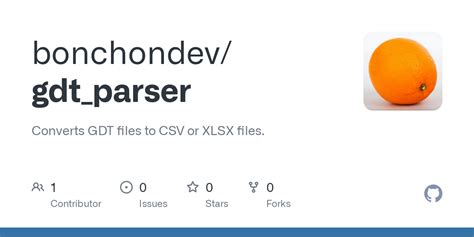GitHub Bonchondev Gdt Parser Converts GDT Files To CSV Or XLSX Files