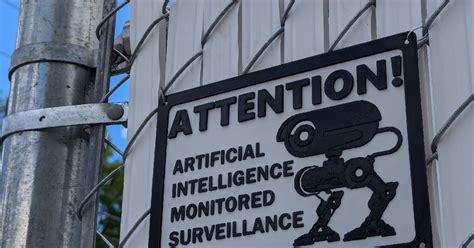 Artificial Intelligence Surveillance Sign By Slayernine Download Free Stl Model