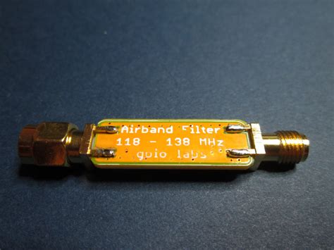 Airband Bandpass Filter 118 138 Mhz With Sma M Sma F Connectors Gpio Labs