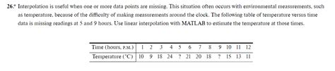 solved 26 interpolation is useful when one or more data