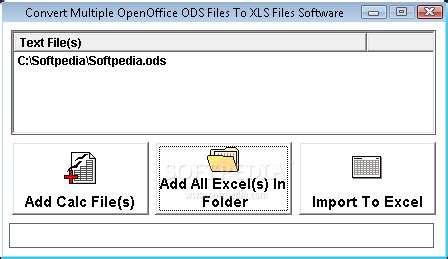 Convert Multiple OpenOffice ODS Files To XLS Files Software 7 0 Download Review Screenshots