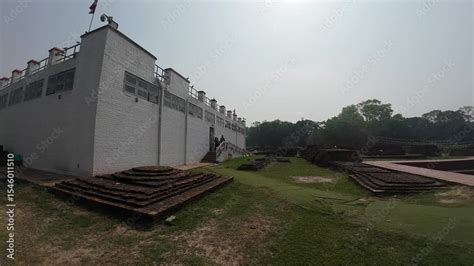 Sacred Maya Devi Temple Complex Area In Lumbini Nepal Birthplace Of