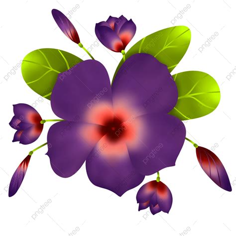 Dark Purple Flowers Clip Art