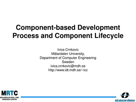 ppt component based development process and component lifecycle