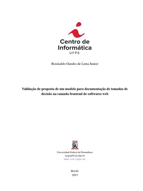 validação de proposta de um modelo para documentação de tomadas de