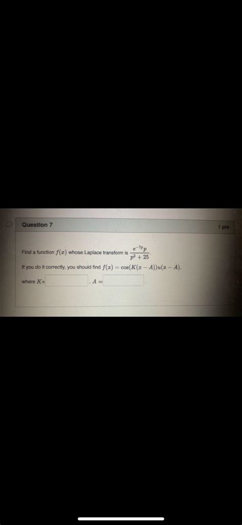 solved find a function f x whose laplace transtorm is