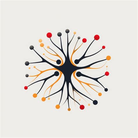 Premium Ai Image The Artistic Neural Network Minimalist Nodes In Striking Black Gold And Red