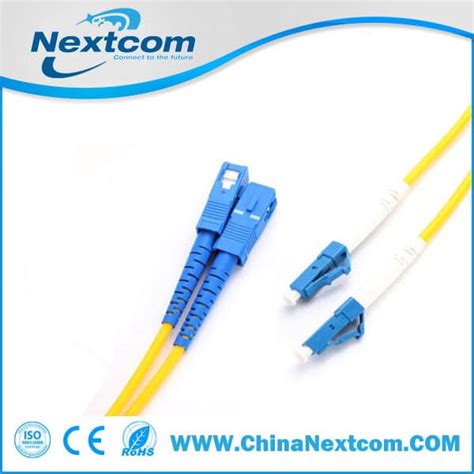 Single Mode LC UPC To SC UPC Duplex Mm PVC OFNR Optic Patch Fiber Cable MTP MPO