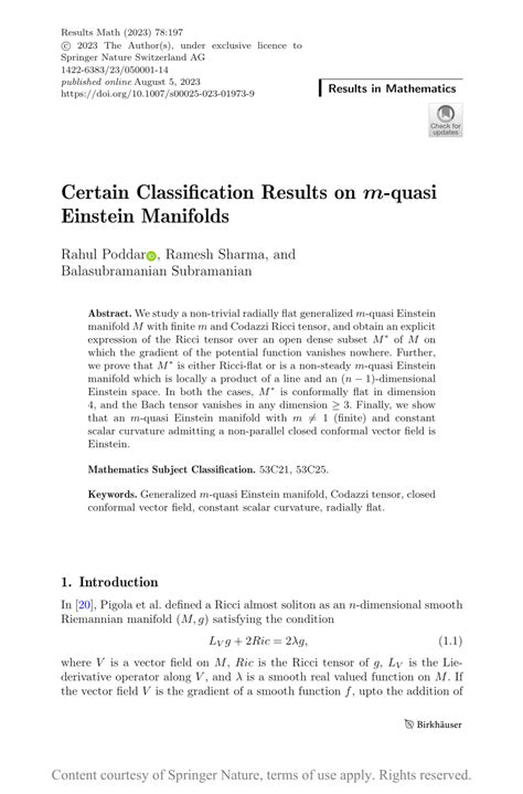 Certain Classification Results On M Quasi Einstein Manifolds