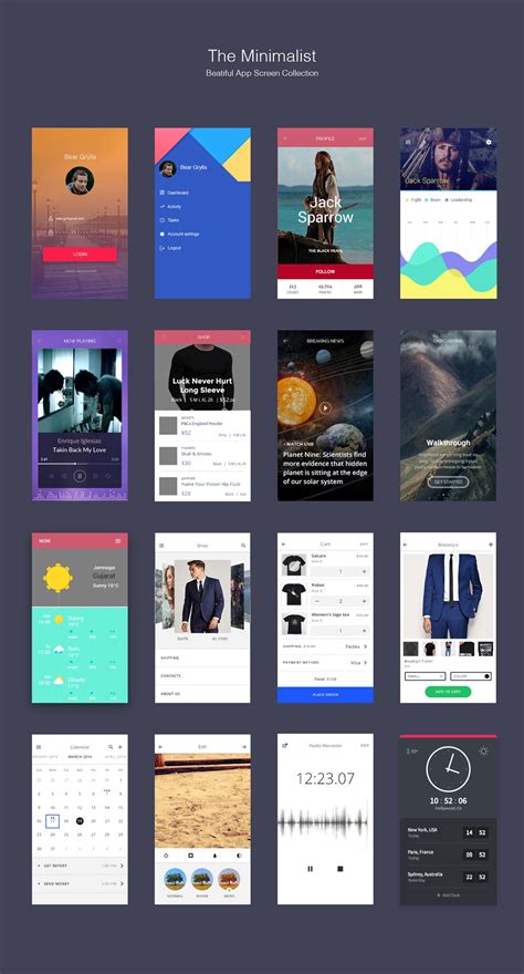 The Minimalist Ui Kit Free Psd Download Psd