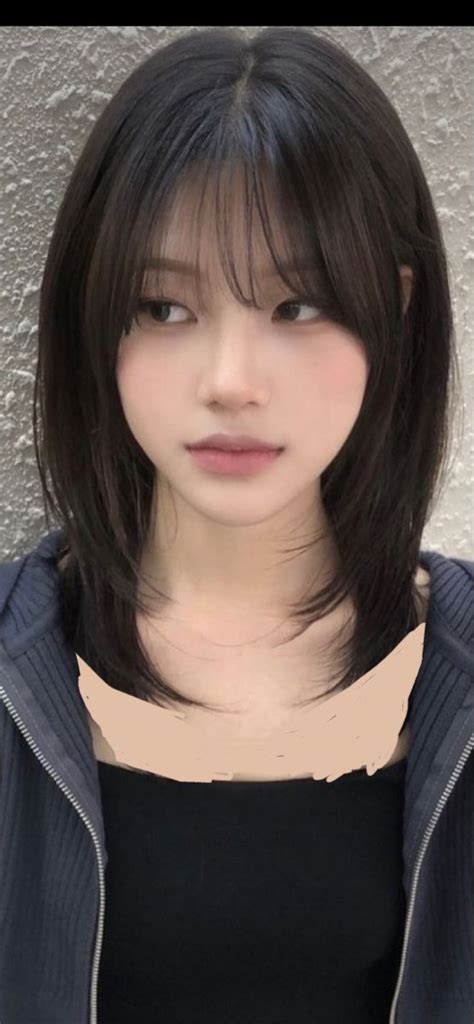 Mindymcknight Asian Short Hair Zicxa Photos 앞머리 헤어스타일 레이어 헤어컷 미디움