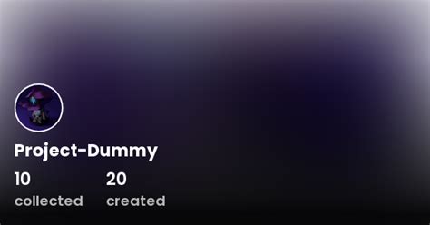 Project Dummy Profile Opensea
