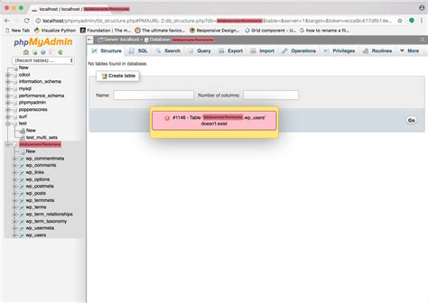 mysql - WordPress Database Error: [Table 'databasename.wp_users' doesn't exist] SELECT * FROM wp ...