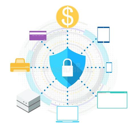 Vector Technology Illustration Communication Data Security Flat Stock Vector Illustration Of