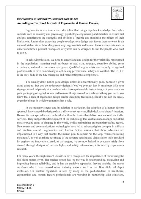 ergonomics assignment final pdf aviation industry industries