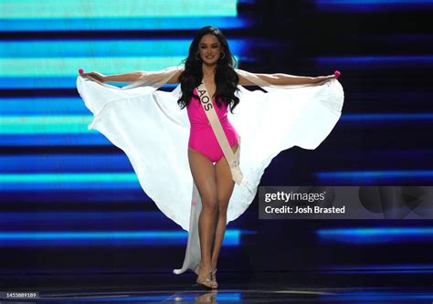 Miss Laos, Payengxa Lor walks onstage during the 71st Miss Universe... News Photo - Getty Images
