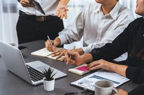 Data Analysts Team Of Office Worker Collaborate On Bi Dashboard Prudent Stock Image Image Of