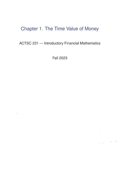 Actsc 231 Lecture 01 Actsc 231 Studocu