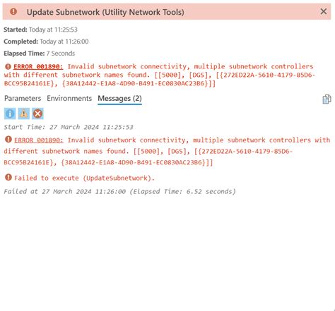 solved facing an issue with creating multiple subnetwork esri