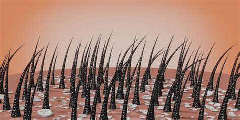 Premium Photo Hair Follicles And Dandruff Under Microscope 3d Illustration