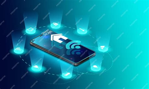 Premium Vector Smart Home Controlled Smartphone Internet Of Things Technology Of Home Automation