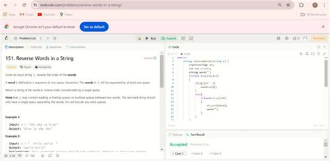 Priyanshi Raj On Linkedin 100daysofcode Leetcode Programmingchallenge Day7 Reversewords