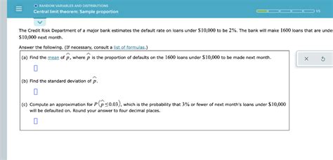 Solved O Random Variables And Distributions Central Limit