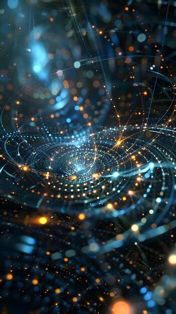 Premium Photo Dynamic 3d Quantum Tunnel Visualization In Blue