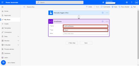 pass parameters from one power automate flow to another powercloud