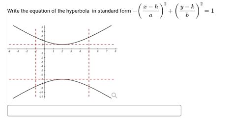 Solved Write The Equation Of The Hyperbola In Standard Form