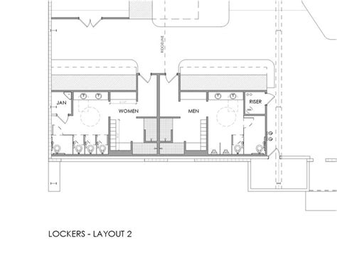 Locker Room Floor Plan Showing Circulation And Adjacent Areas Image