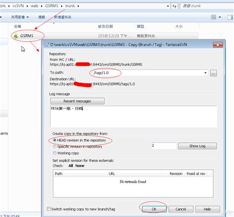 svn 版本管理演示：trunk 主线 branch 分支 tag 标记 trsvn csdn博客