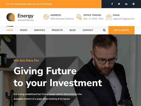 Energy Премиум Шаблоны Bootstrap BootstrapТема